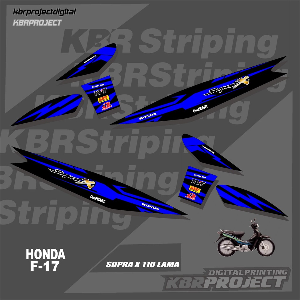 Jual Stiker SUPRA striping SUPRA X 110 LAMA motor HONDA motor sticker ...