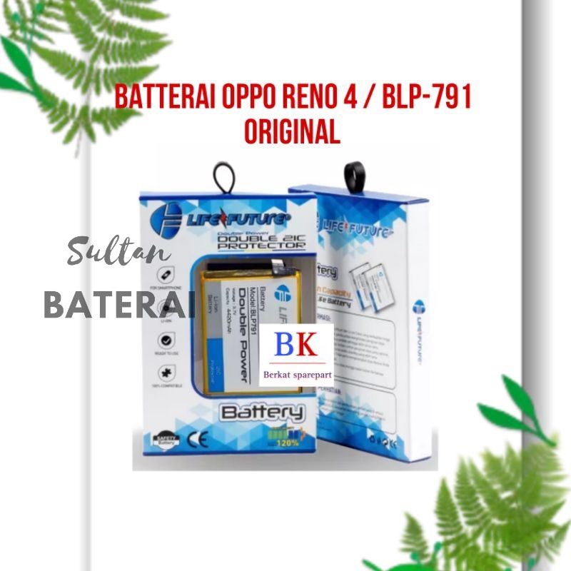 Jual BATTERAI DOUBLE POWER OPPO RENO 4 / BLP-791 ORIGINAL LIFE FUTURE ...