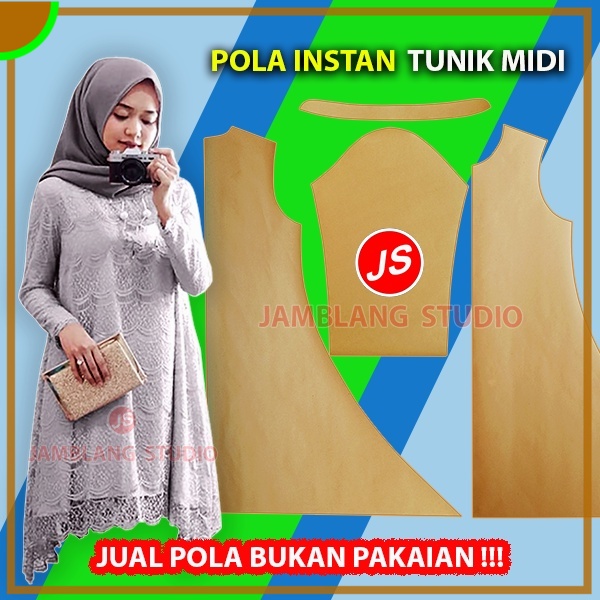 Jual Pola Instan Tunik Midi | Aneka Pola | Shopee Indonesia