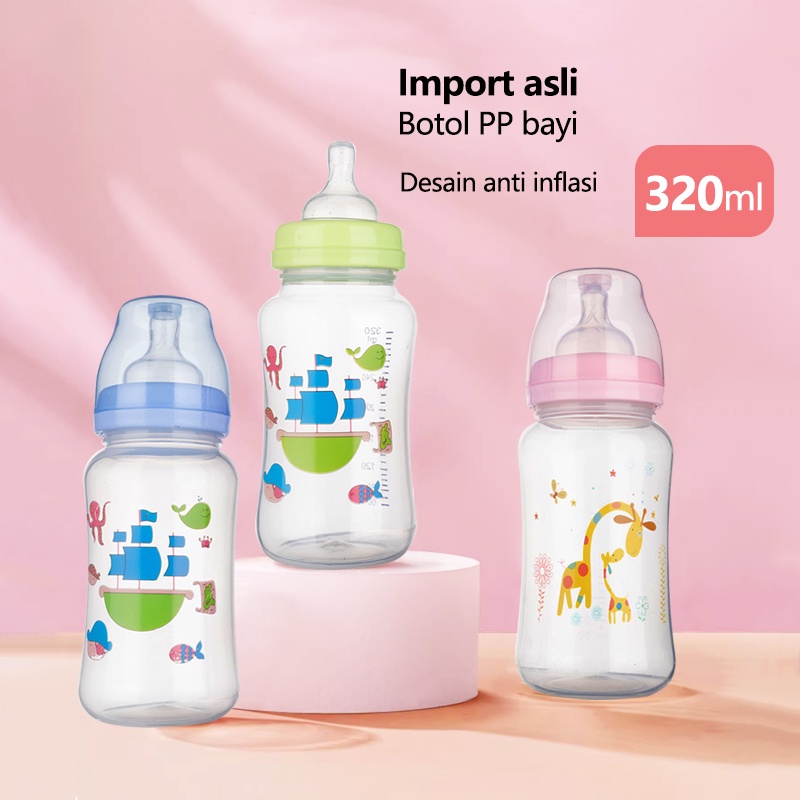 Jual Botol Susu Bayi 320ml Botol Bayi Wide Neck PP Baby Bottle Baru Lahir Dot Bayi Botol Susu ...