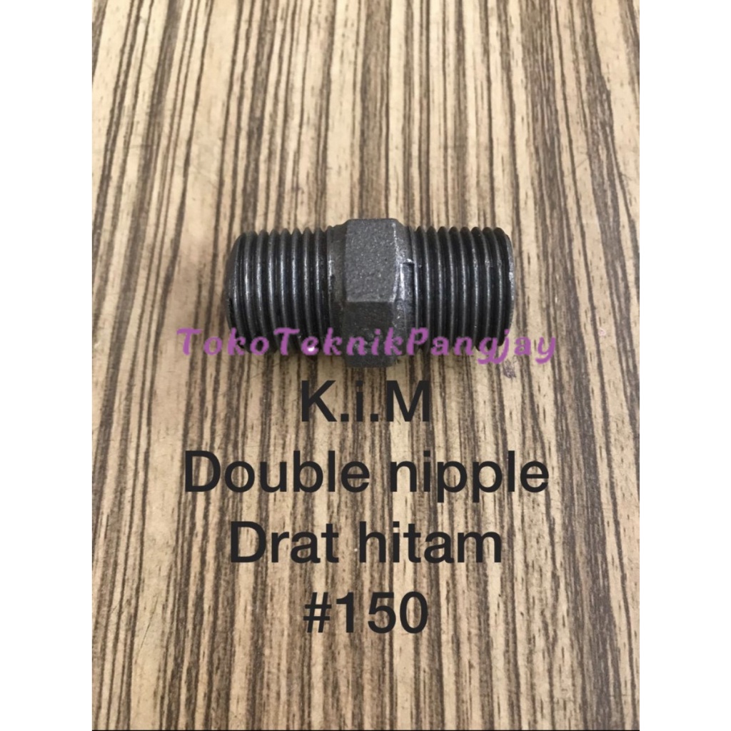 Jual Double nipple / doubel nepel 1/2 inch drat ( besi hitam ) nipel neple | Shopee Indonesia