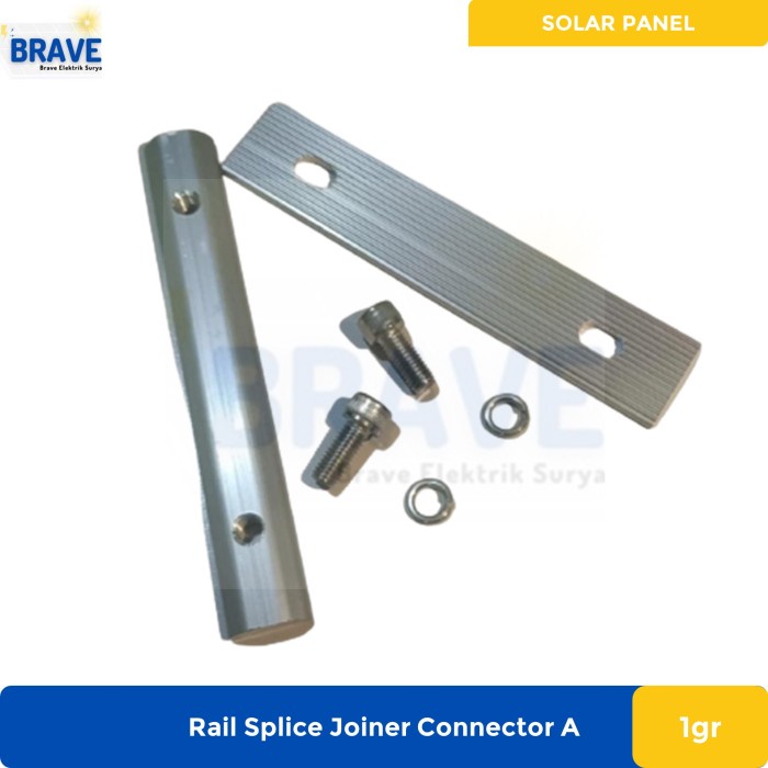 Jual Rail Splice Joiner Connector A Mounting Solar PV Panel Surya | Shopee Indonesia