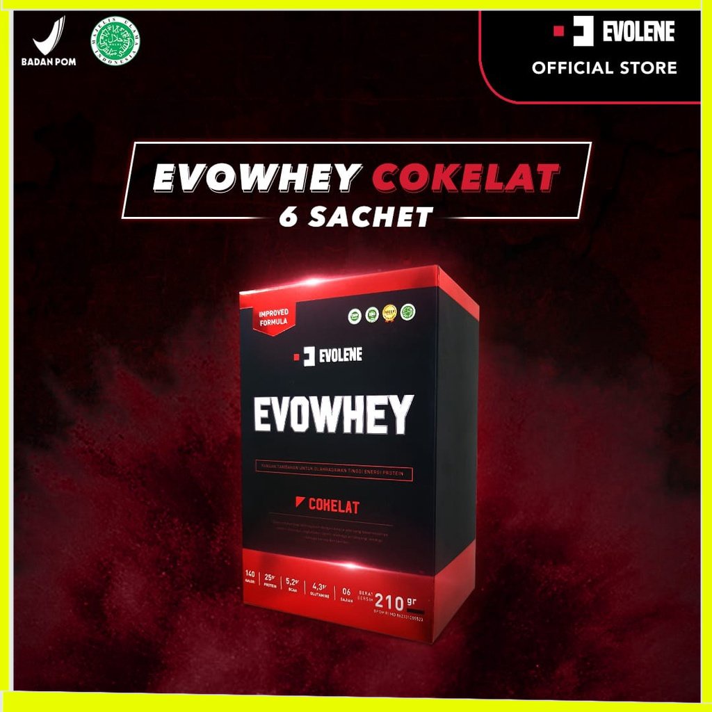 Jual Evolene Whey Protein Cokelat 6 Sachet - Suplemen Fitness ...