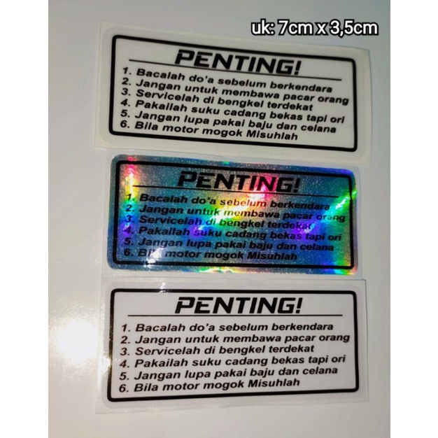 Jual sticker printing PENTING JDM | Shopee Indonesia