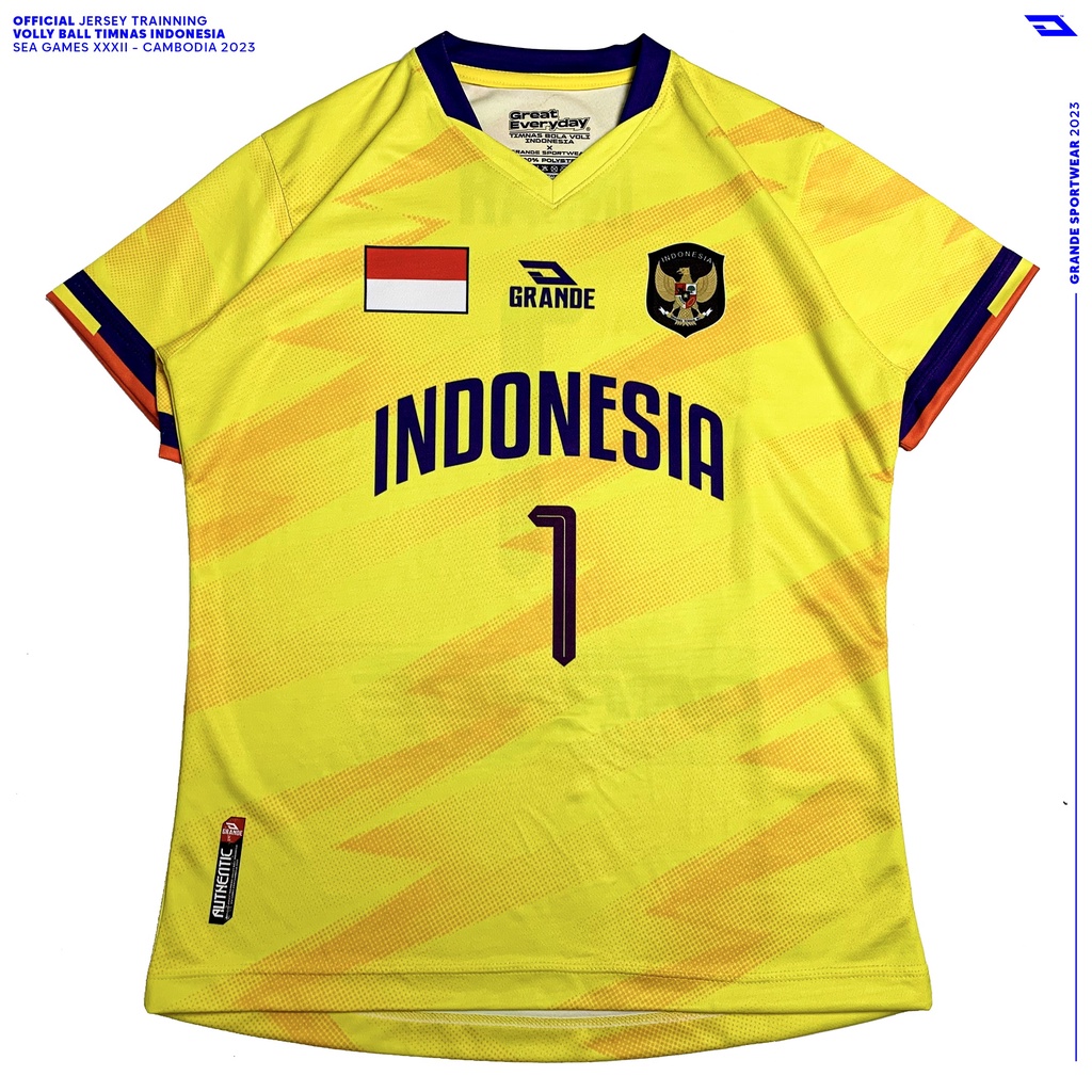 Jual JERSEY TRAINING LIBERO TIMNAS VOLEY INDONESIA PUTRI SEAGAME ...