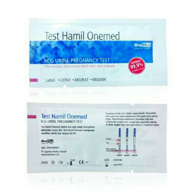 Jual ONEMED TESPACK KEHAMILAN WANITA TESPEK ONE MED TEST PACK STRIP HCG ...