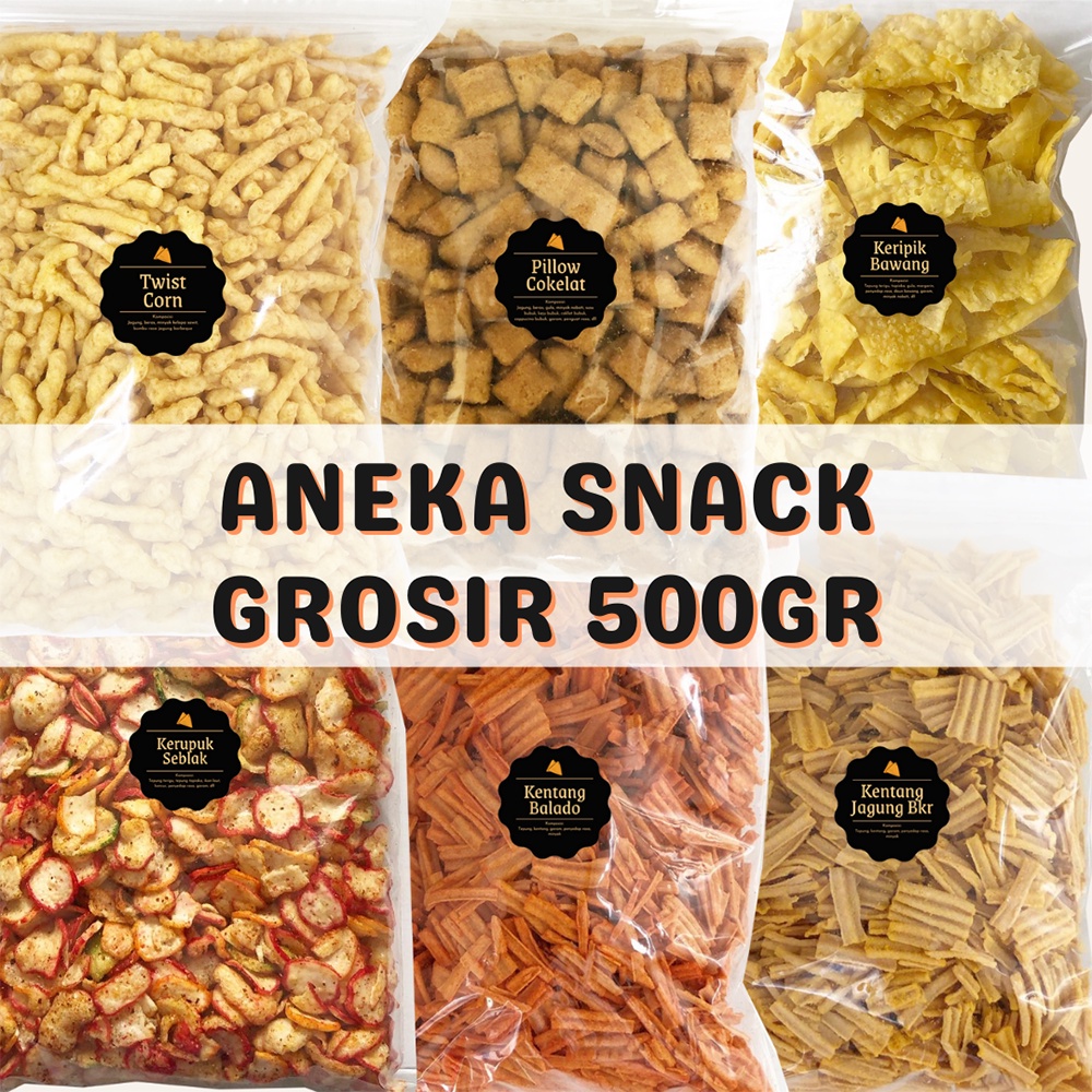Jual Aneka Snack 500 Gram / Grosir Kiloan / Cemilan Camilan Bal ...