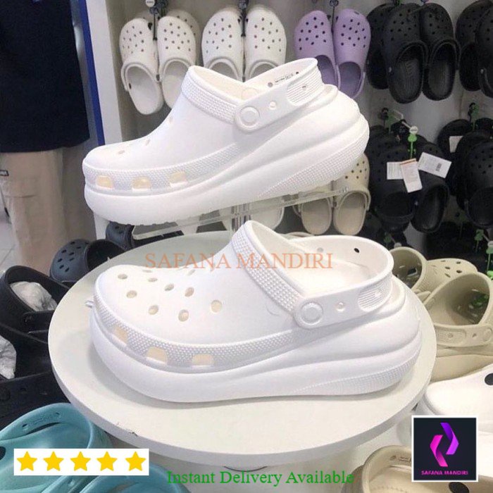 Jual Sandal Wanita Crocs Crush Original Tebal 6 Cm High Looking | Shopee Indonesia