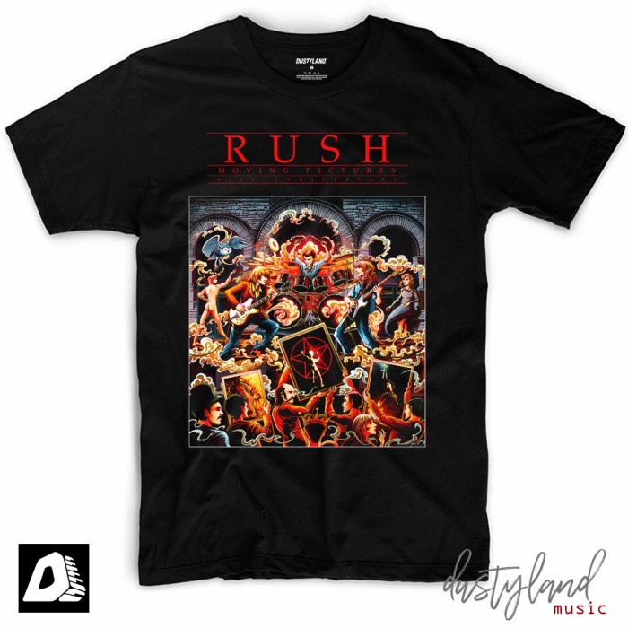 Jual Kaos Band RUSH - 40th ANNIVERSARY of MOVING PICTURES | Shopee ...
