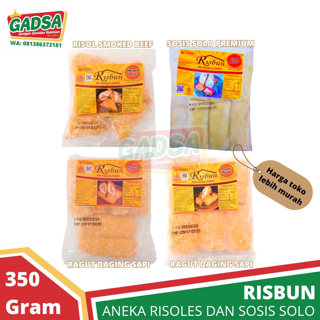 Jual RISBUN Risol Smoked Beef Risoles Ragut Ayam Ragut Daging Sosis ...