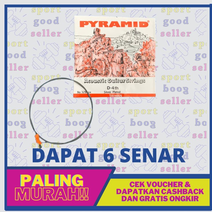 Jual SENAR GITAR AKUSTIK SET PYRAMID ACCOUSTIC | Shopee Indonesia