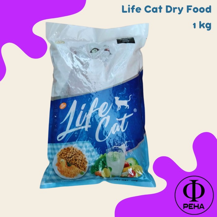 Jual Life Cat Dry Food 1 kg Makanan Kucing LifeCat Makan Kucing Adult ...
