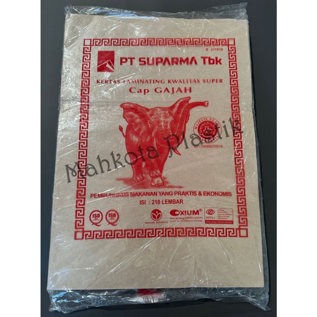 Jual Kertas Bungkus Nasi Gajah Merah isi 210lbr | Shopee Indonesia