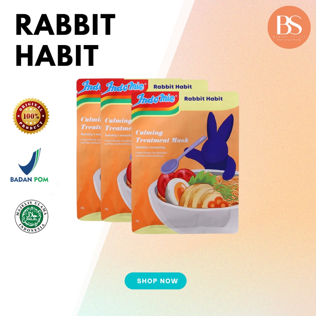 Jual Rabbit Habit Calming Treatment Mask 20gr (100% ORIGINAL & BPOM ...