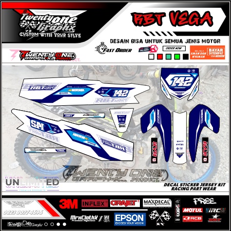 Jual DECAL STIKER RBT YAMAHA VEGA R NEW OLD WHITE kekinian⭐ BEBEK TRAIL ...