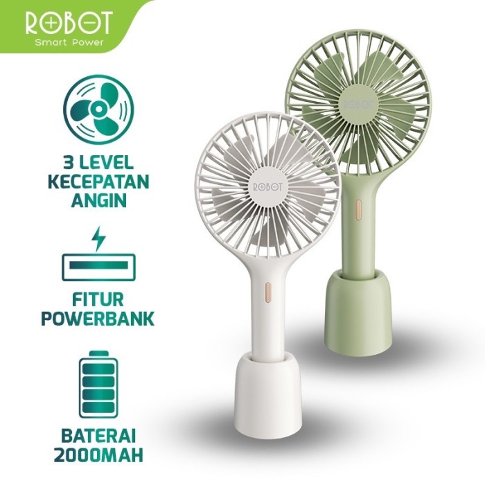 Jual ROBOT RTBF17 KIPAS ANGIN POWER BANK 2000MAH PORTABEL MINI FAN ...
