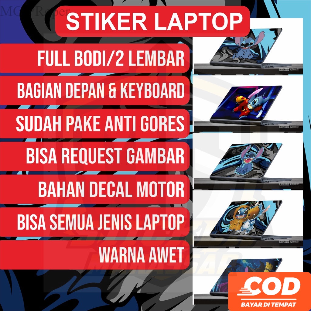 Jual Stiker Garskin Laptop SKIN LEPTOP Bahan Lentur Berkualitas Motif ...