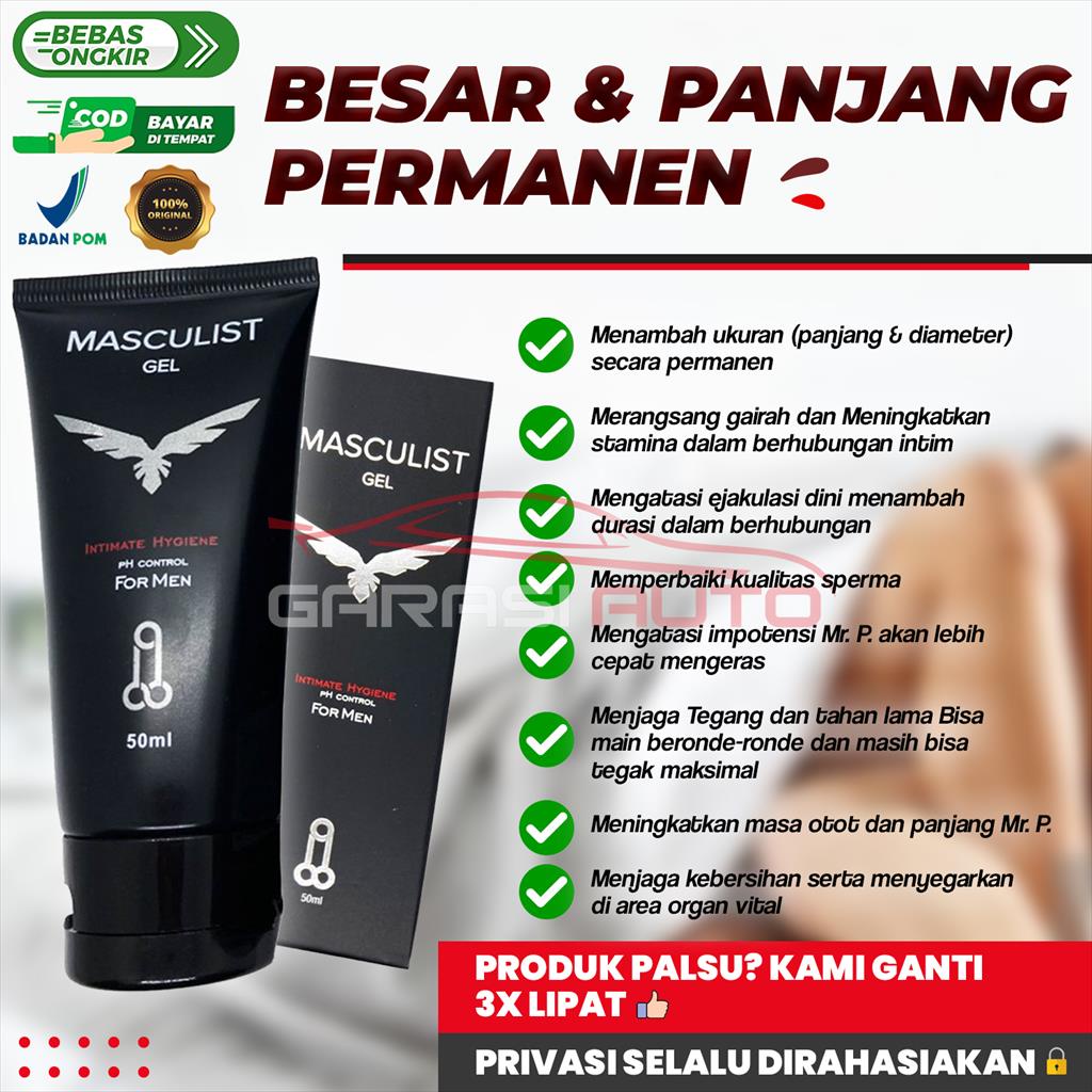 Jual Masculist Gel BPOM Original Obat Pengeras Pemanjang Alat Vital Pria | Shopee Indonesia