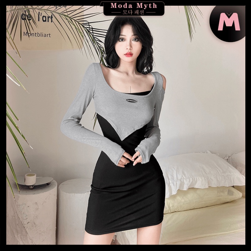 Jual MODAMYTH O16 - DRESS LENGAN PANJANG WANITA ATASAN WANITA KEKINIAN ATASAN KOREAN DRESS ...