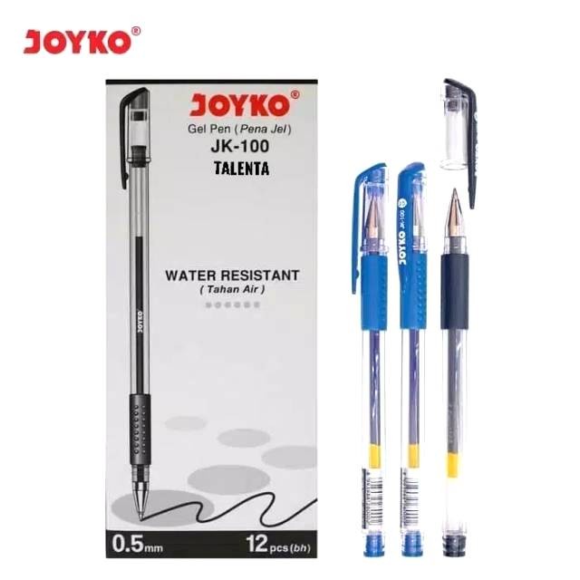 Jual Gel Pen Pulpen Pena Joyko JK-100 - JK-100NT - JK-100 [PACK], Biru | Shopee Indonesia
