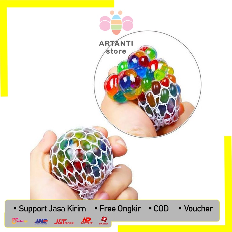 Jual Mainan Anak Squishy Smash Ball Bola Squishy Jaring | Shopee Indonesia