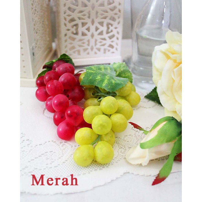 Jual buah buah-buahan fruit artificial sintetis anggur grape KECIL ...