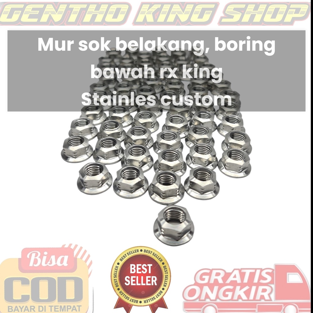 Jual MUR SOK BELAKANG RX KING/MUR BORING BAWAH RX KING STAINLESS CUSTOM ...