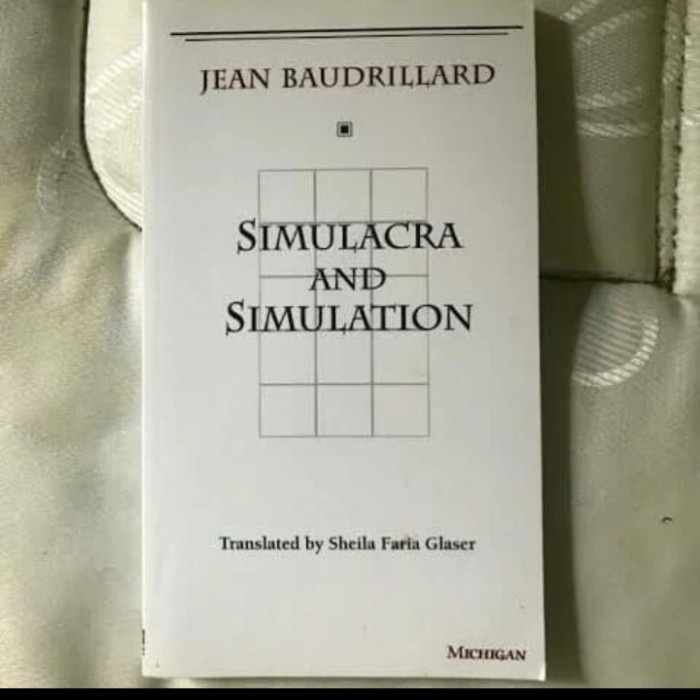 Jual SIMULACRA AND SIMULATION BAUDRILLARD | Shopee Indonesia