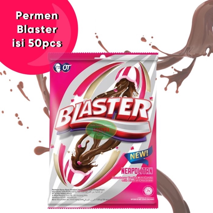 Jual BLASTER Permen Blaster Neapolitan 125gr isi 50 pcs | Shopee Indonesia