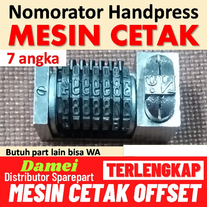 Jual Numerator Mesin Cetak Handpress Letterpress Heidelberg Offset ...