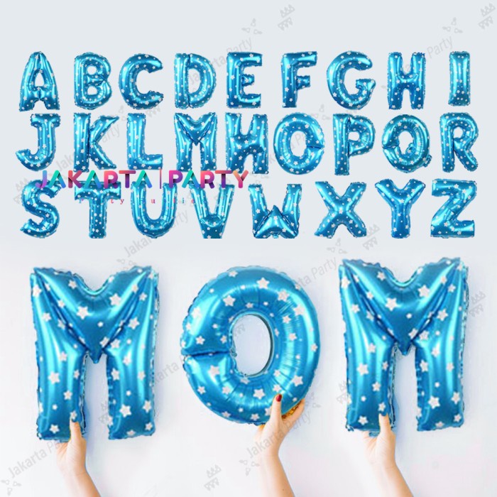 Jual Balon Huruf Biru | Shopee Indonesia