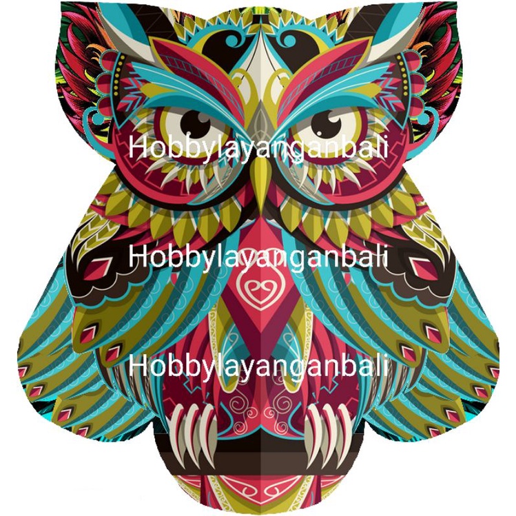 Jual kain Layangan celepuk bali ukuran mini lebar 80 cm x panjang 90 cm ...