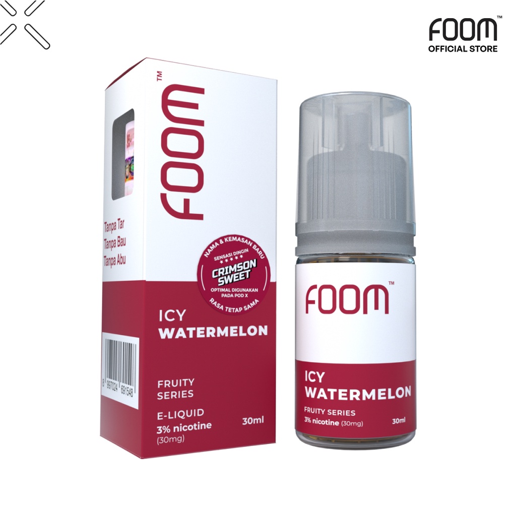 Jual Liquid FOOM FRUITY SERIES V2 NP - Icy Watermelon (30 mL) | Shopee ...
