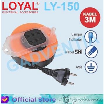Jual EYC LOYAL LY-150 MINI KABEL ROL ROLL TRAVEL COLOKAN LISTRIK 3 ...