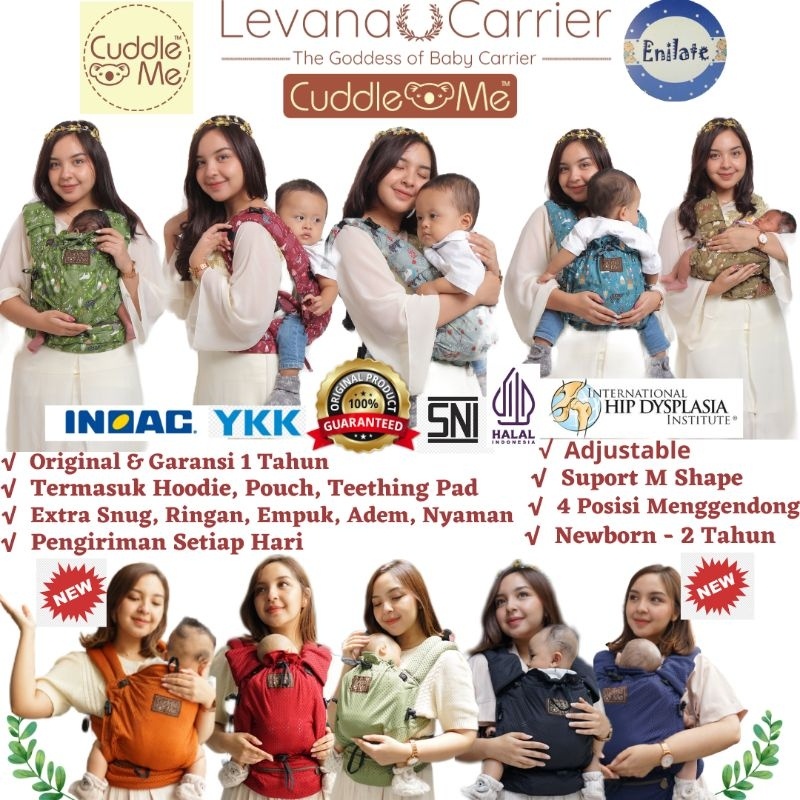 Jual Cuddle Me Levana Carrier SSC Adjustable Stretchy Ringan Empuk Snug ...