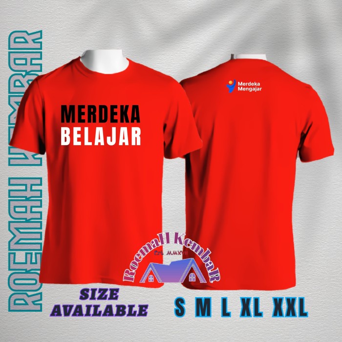 Jual KAOS MERDEKA BELAJAR / BAJU MERDEKA MENGAJAR / KAOS KURIKULUM ...