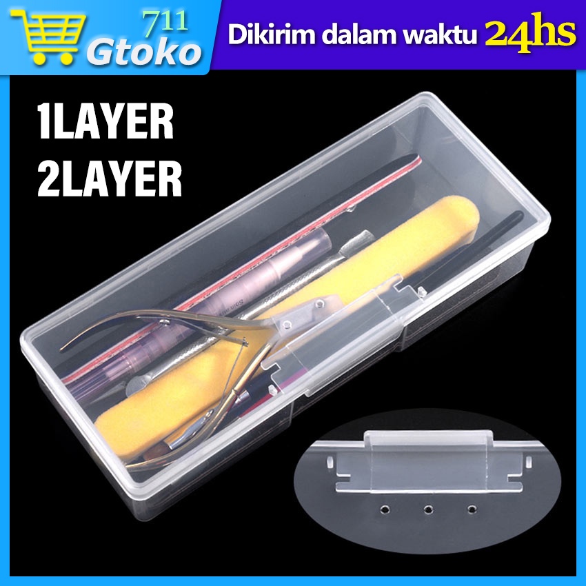 Jual Tool Box Nail Art Plastik Nail Manicure Storage Box Kotak ...