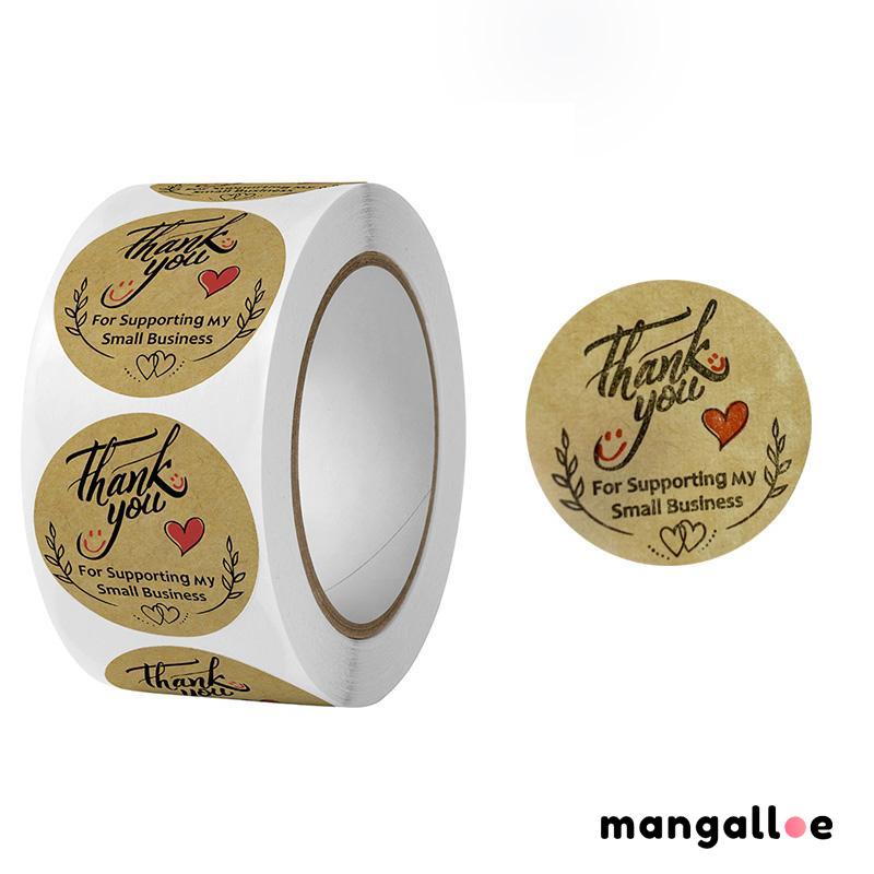 Jual 500pcs/roll stiker terima kasih/stiker thank you/stiker thanks ...