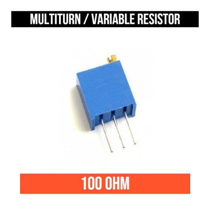 Jual Multiturn Resistor 100 101 Ohm Trimpot Trimmer Potensiometer ...