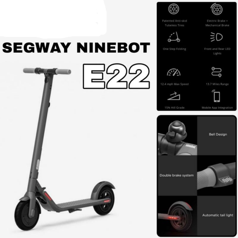 Jual NINEBOT E22 - Segway Electric Scooter Kick Scooter ES2 Upgrade ...