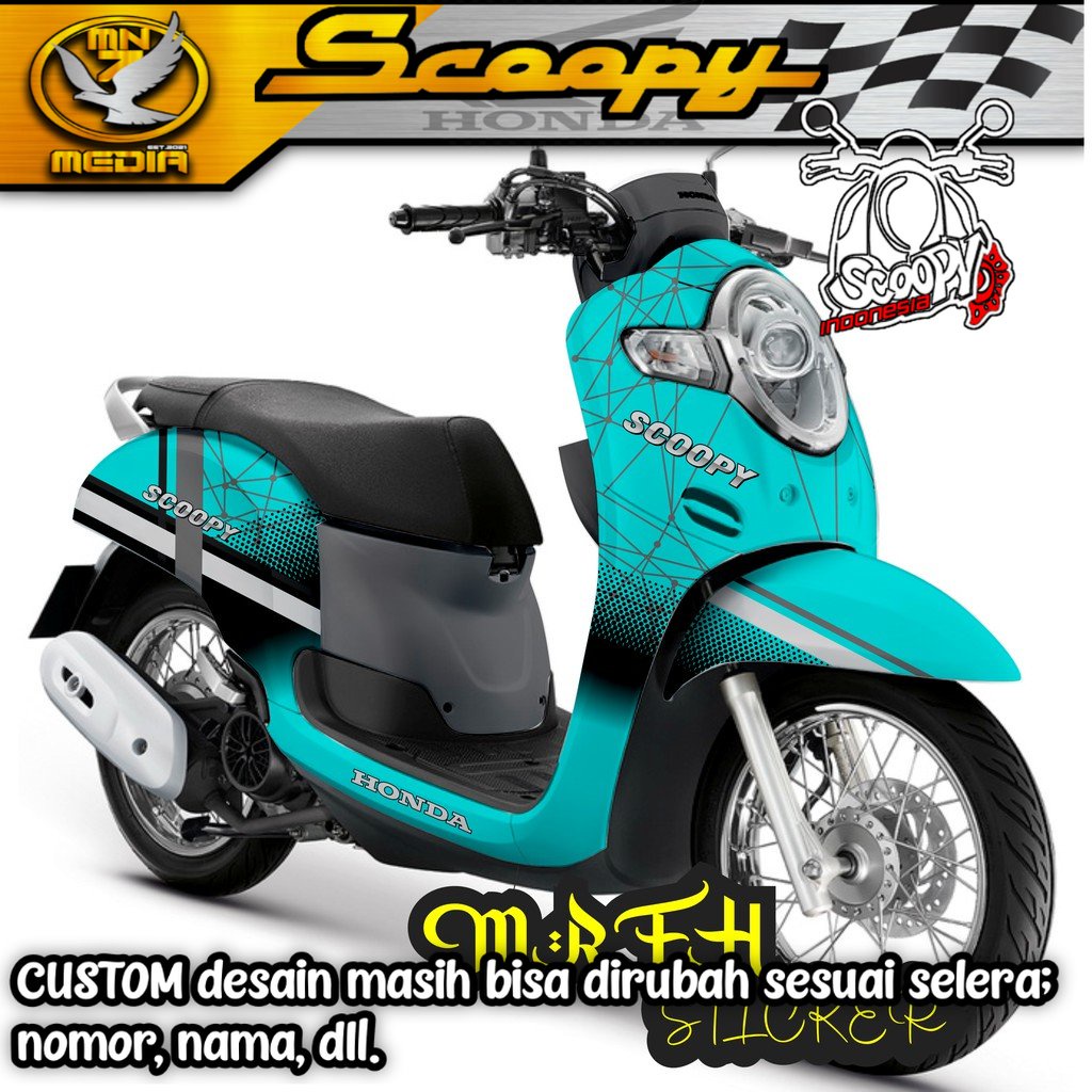 Jual Decal scoopy full body Full Blok Decal Scopy Dekal New Fi 2017 ...
