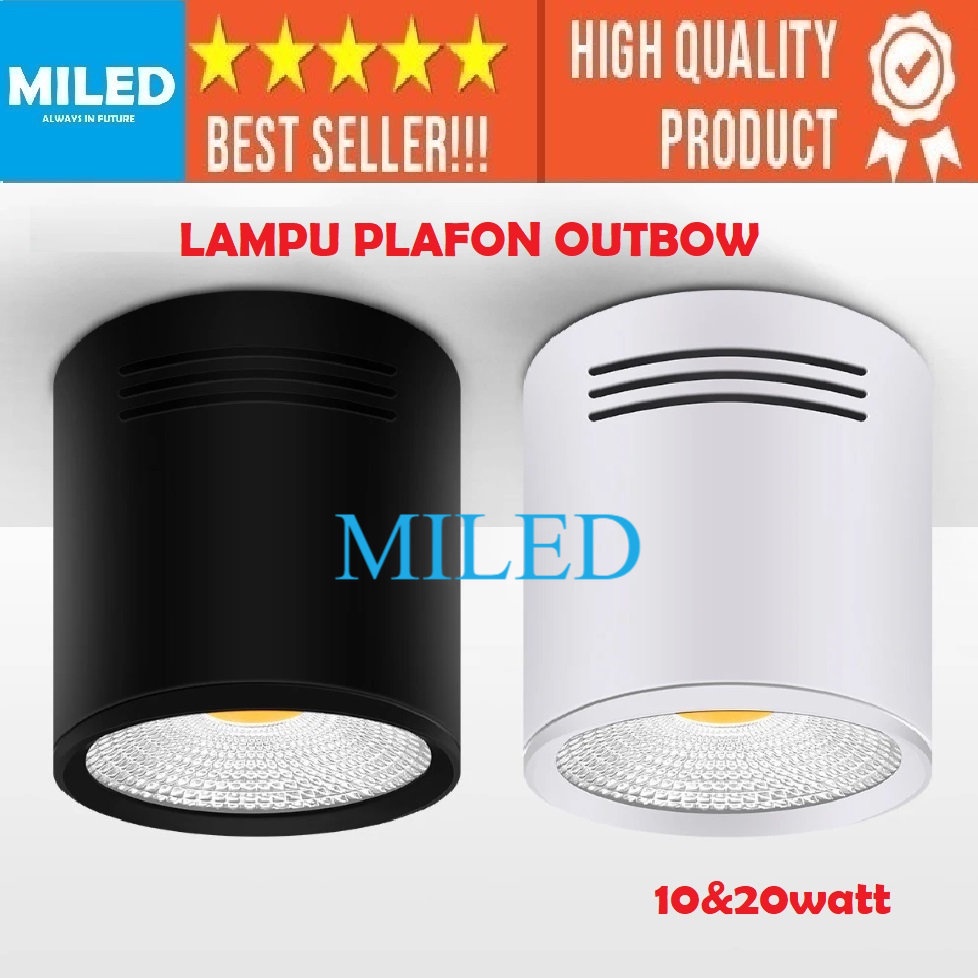 Jual LAMPU PLAFON BULAT / DOWNLIGHT OUTBOW 10 WATT & 20 WATT / LAMPU PLAFON LED / LAMPU HIAS ...