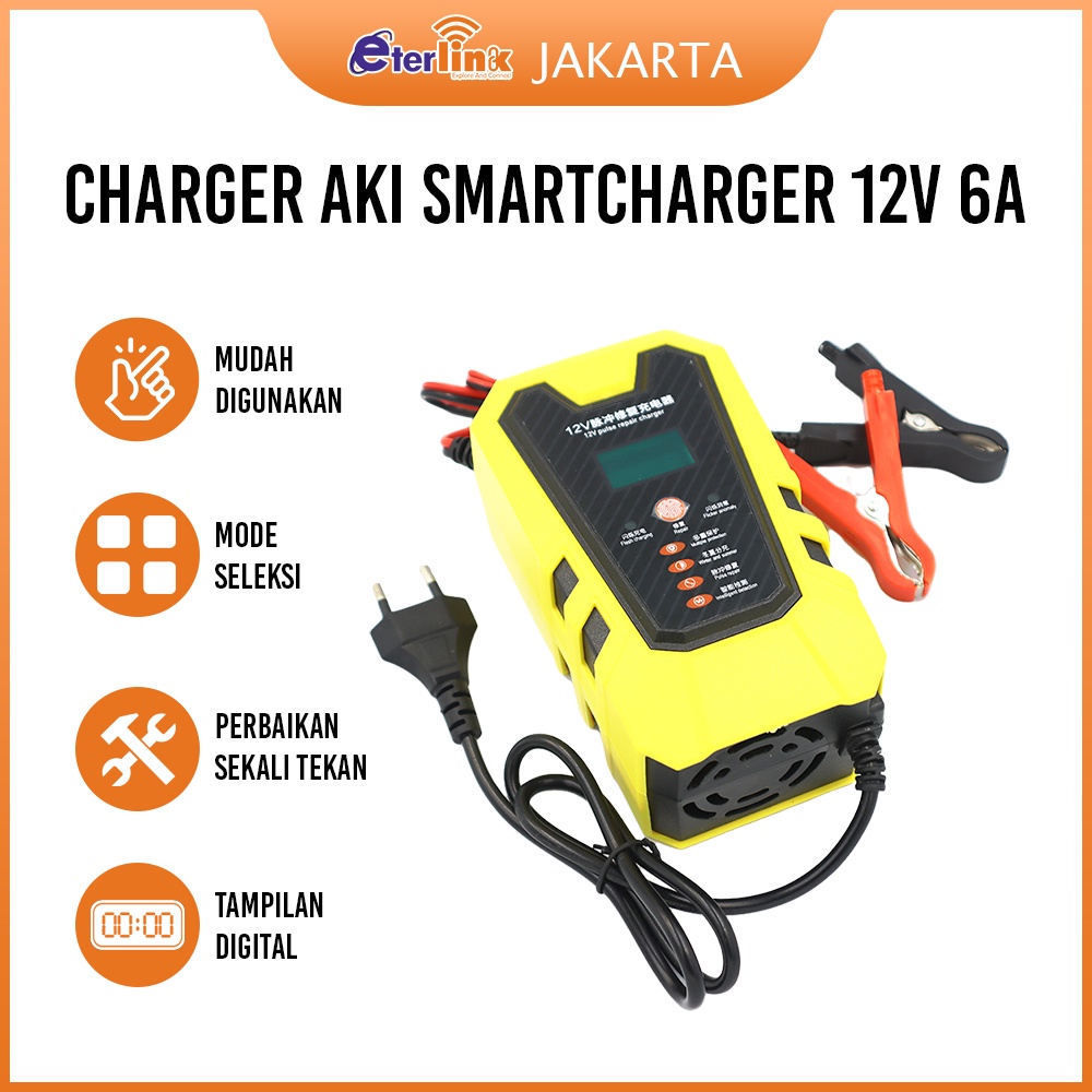 Jual ♥ Charger Aki 6A 12V ♥ Mobil Carger Aki Mobil Alat Cas Aki Motor ...
