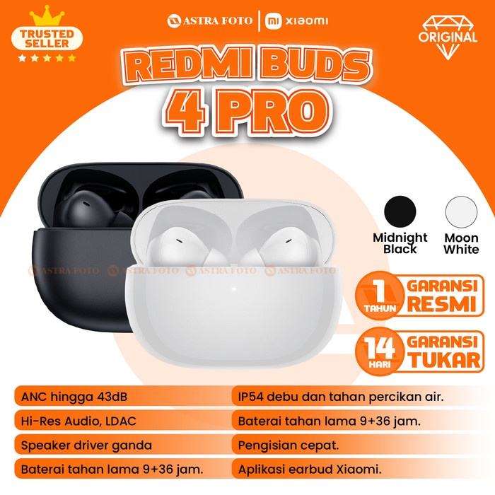 Jual Xiaomi Redmi Buds 4 Pro Earphone Airbuds HF ANC Garansi Resmi ...