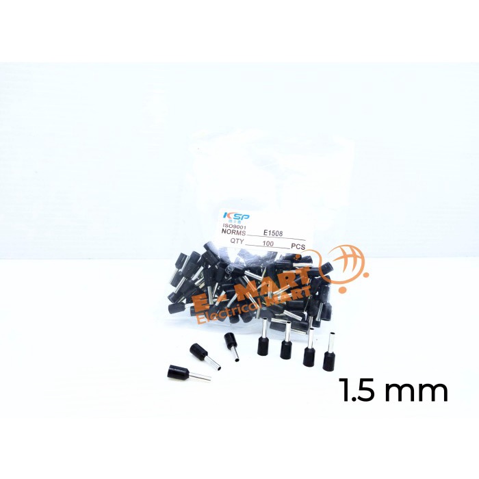 Jual FORT Skun Kabel / Skun FERRULES 1.5 mm E 1508 Black | Shopee Indonesia