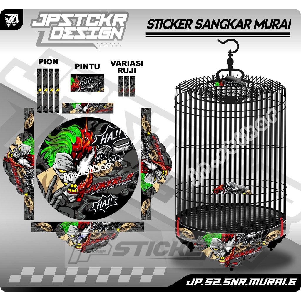 Jual Sticker Decal Sangkar Murai Batu Stiker Ebod Radja BnR Setiker ...