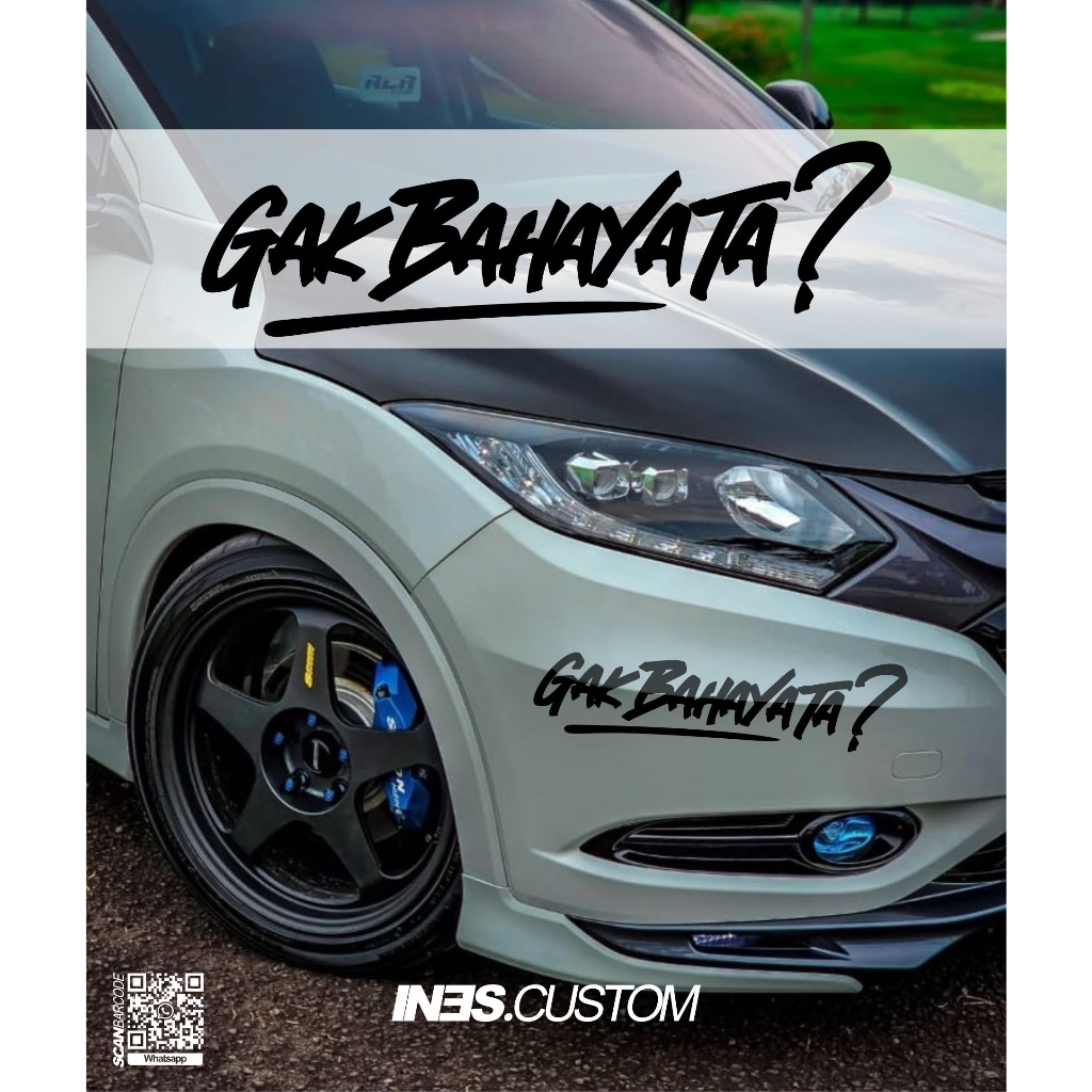 Jual stiker bamper mobil stiker gak bahaya ta JDM | Shopee Indonesia