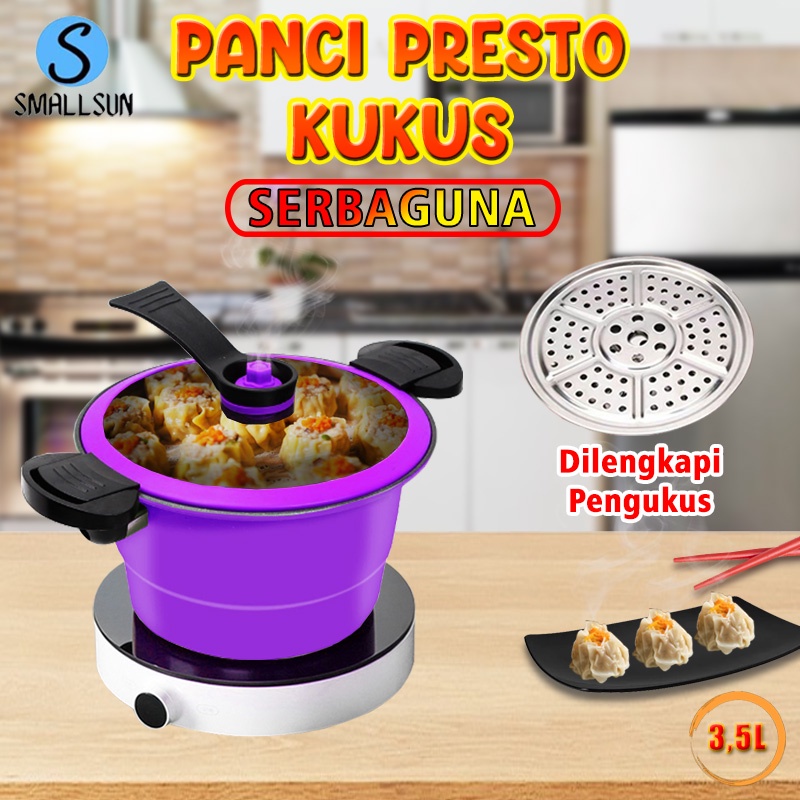 Jual (SS) Panci Presto Kukus 3.5L Pressure Cooker Pot Steamer | Shopee ...