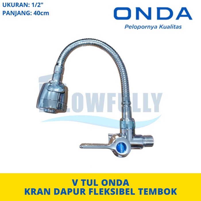 Jual KRAN DAPUR FLEKSIBEL V TUL ONDA TEMBOK KERAN ANGSA CUCI PIRING ...
