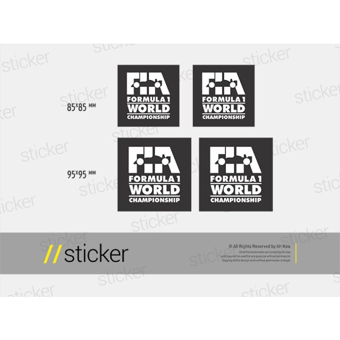 Jual TERMURAH Formula 1 World Championship - Cutting Sticker Stiker ...